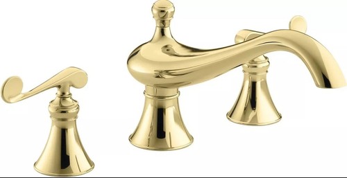 KOHLER REVIVAL 16102-4-PB WIDE SPREAD BATHROOM SINK FAUCET POLISHED ...
