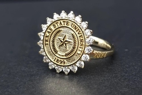 Personalized University Ring For Girls Texas Class Ring High School ...