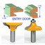 2 PC 1/2" Shank Ogee Entry Door for Long Tenons Router Bit ...