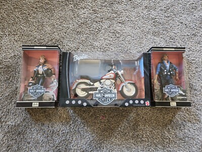NEW Harley Davidson BARBIE & KEN Doll Collectors Edition MOTORCYCLE ...