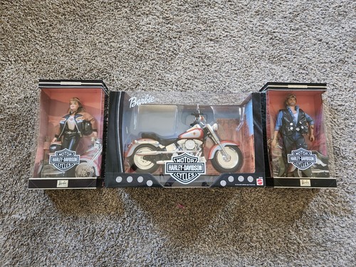 NEW Harley Davidson BARBIE & KEN Doll Collectors Edition MOTORCYCLE ...