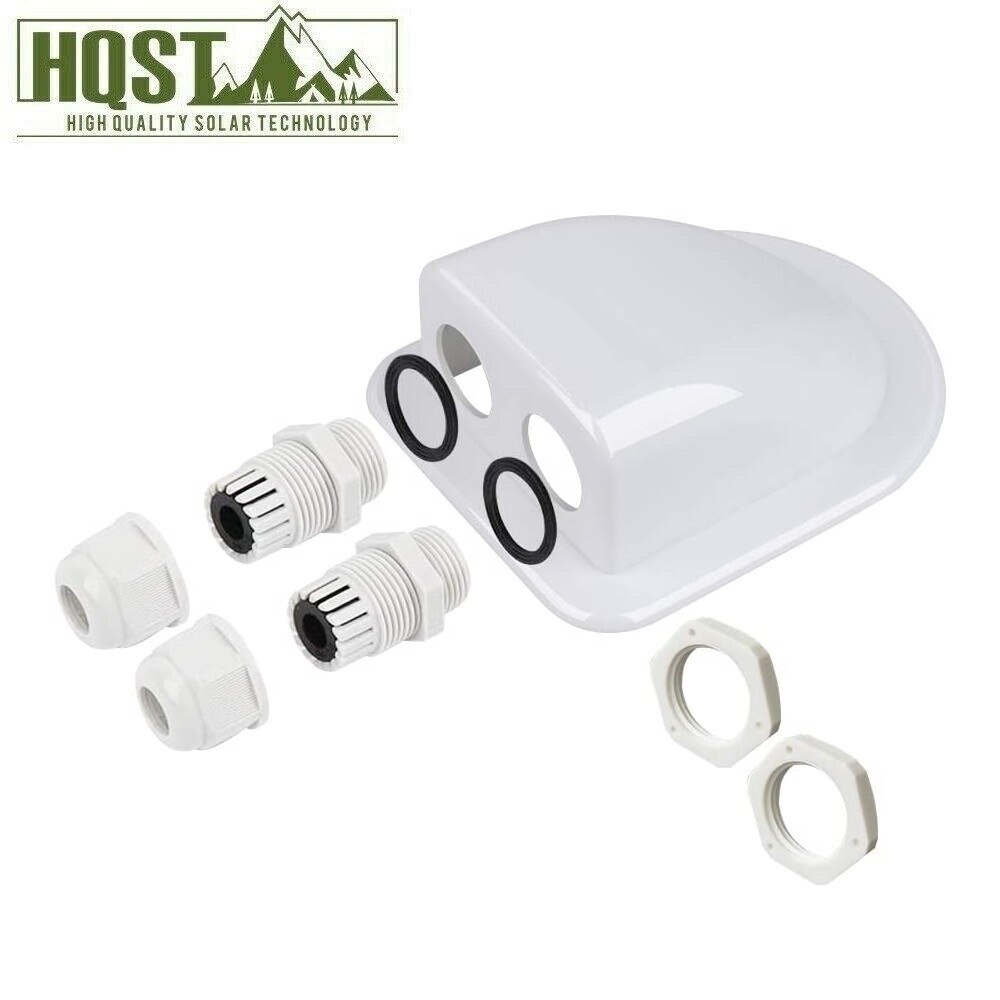 HQST Double Cable Entry Housing Mount Cable Waterproof ABS Gland Box RV ...