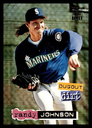 1994 Topps Stadium Club #11 Randy Johnson Seattle Mariners Dugout Dirt ...