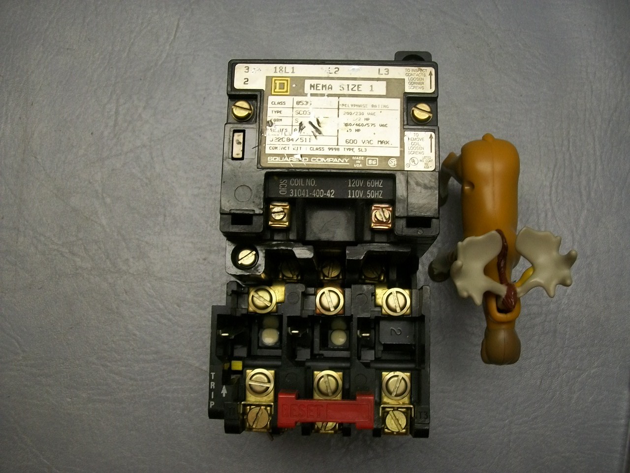 8536SC03 Square D Starter Size 1 with 31041-400-42 coil 120v | eBay