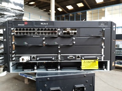 Brocade BR-MLXE-4-MR2-X-AC switch BR-MLX-10GX8-X,MLX24X1GC-X,2X 1800W ...