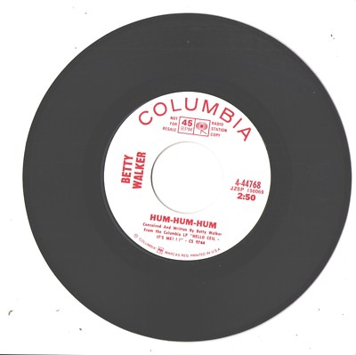 BETTY WALKER--7'-PROMO 45--(HUM-HUM-HUM/GUESS WHO IS GETTING MARRIED ...