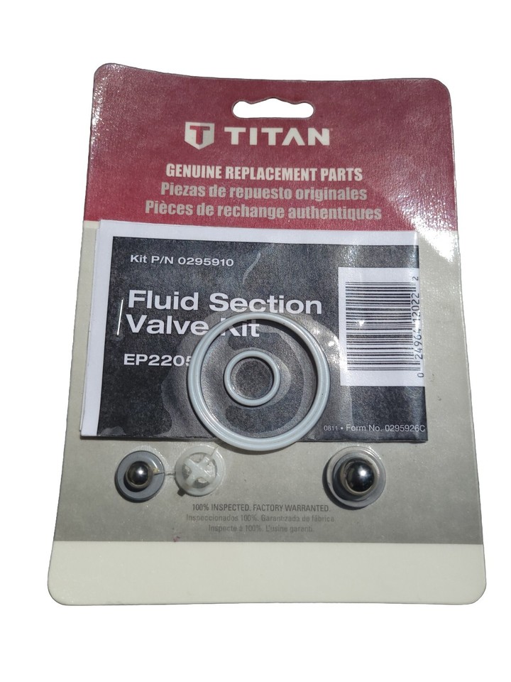 Titan 0295910 Fluid Section Valve Kit For Titan Spraytech EP2205 ...