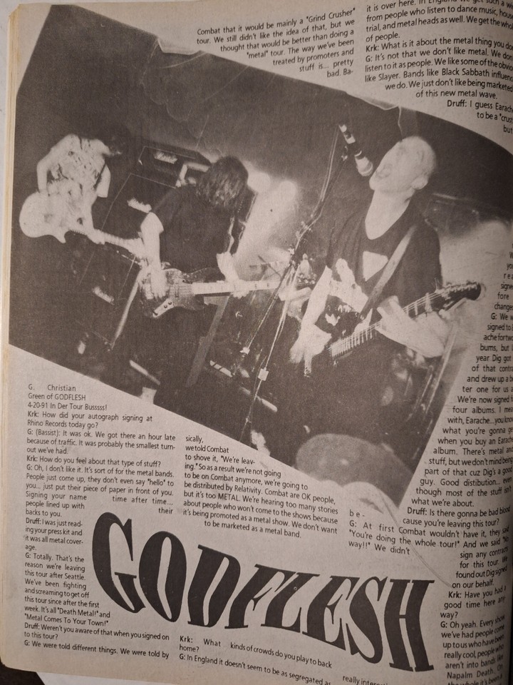 Flipside #72 (1991 fanzine) Dwarves/Godflesh/Napalm Death/Seaweed ...