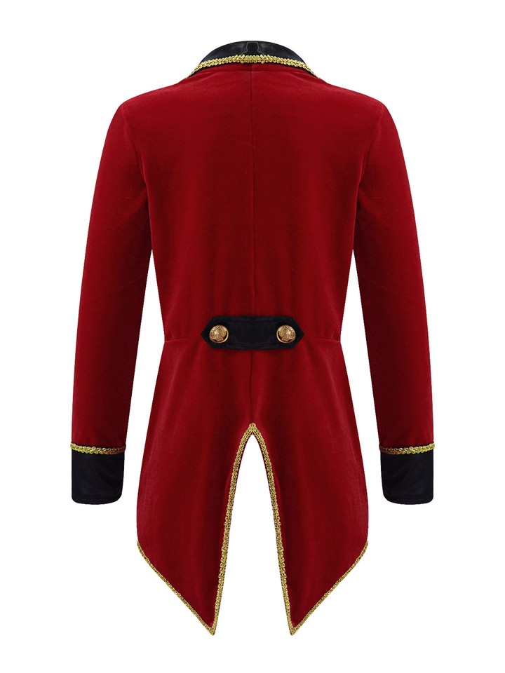 Kids Boy Girls Ringmaster Costume Showman Circus Fancy Dress Halloween ...