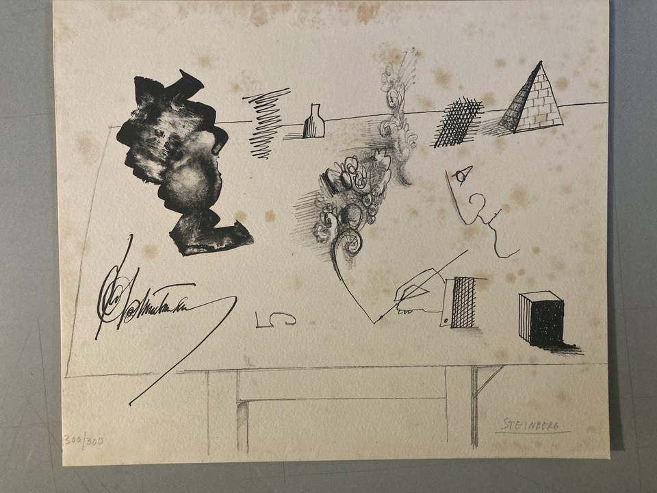 Very Pretty Lithography Saul Steinberg Illustration, Press Art 1966 ...