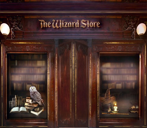 MagicVintage Wizard, Harry Potter Style - Wizard Store, Backdrop ...