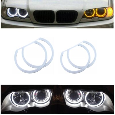 4x131 LED Cotton Angel Eyes Halo Ring for BMW E36 E38 E39 E46 Headlight ...