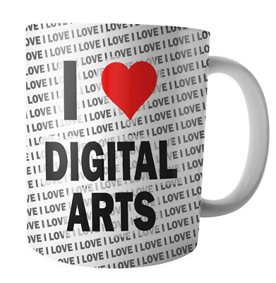 I Love Digital Arts - Tea - Coffee - Mug - Cup - Birthday - Christmas ...