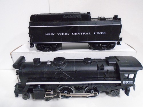 LIONEL #8632 O-27 GAUGE 2-4-2 NEW YORK CENTRAL STEAM LOCO WITH ...