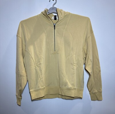 Womens French Terry Quarter Zip Sweatshirt- Universal Thread Yellow L ...