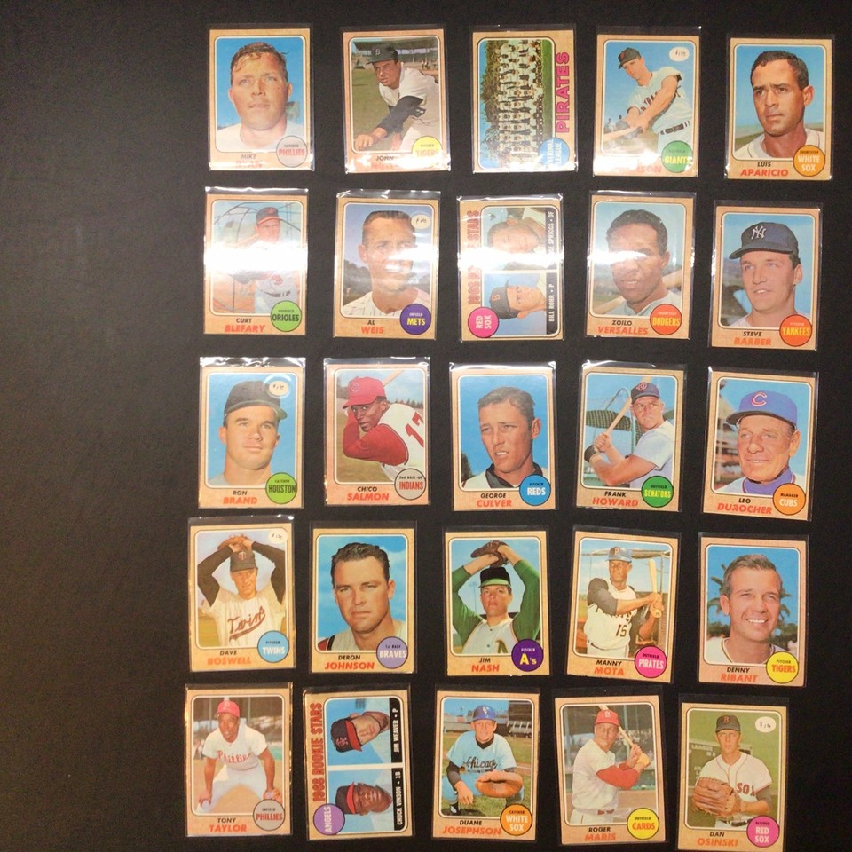 1968 Topps Baseball Partial Set, over 450 Different Cards | eBay