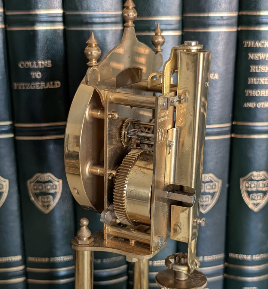 VTG KIENINGER & OBERGFELL KUNDO 9" ANNIVERSARY CLOCK w/GLASS DOME ...