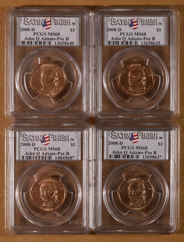 2008 D John Quincy Adams Dollars Pos B 'Satin Finish' PCGS MS68 - 4 ...