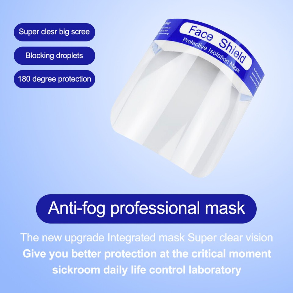 5pcs Splash Saliva-proof Anti-fog Cap Full Face Protective Shield Hat ...