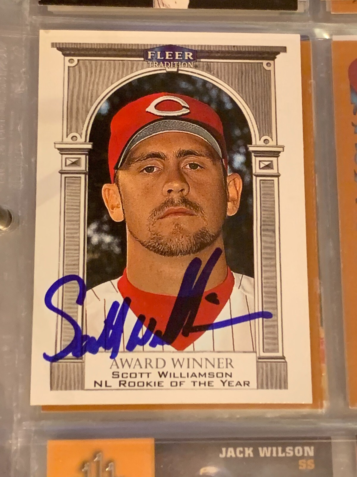 SCOTT WILLIAMSON AUTOGRAPHED SIGNED 2000 FLEER TRADITION CARD REDS COA ...