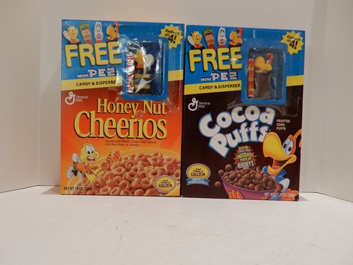 General Mills PEZ 2002 Cereal boxes - Honey Nut Cheerios & Cocoa Puffs ...