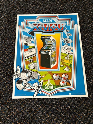 ATARI FACTORY ORIGINAL 1983 XEVIOUS VIDEO PROMO FLYER NEW UNCIRCULATED ...