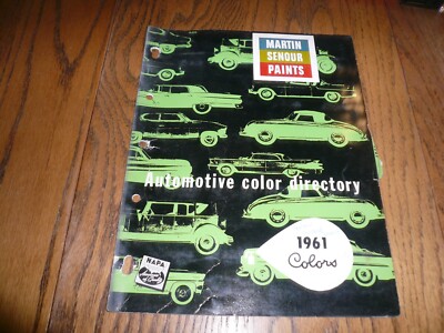 NAPA Martin Senour Paints Automotive Color Directory 1961 - Vintage ...