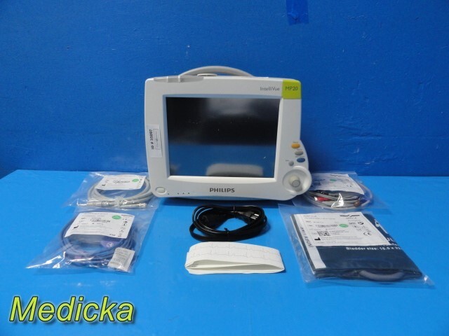 Philips Intellivue MP20 Monitor Ref M8001A W/ M3001A MMS Module & Leads ...