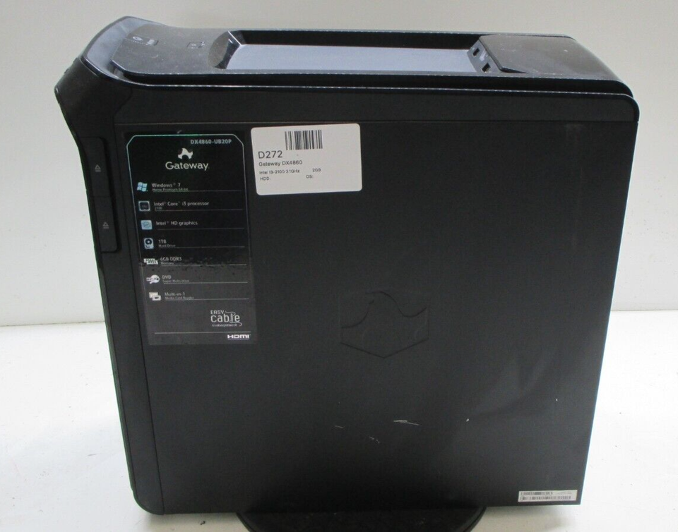 Gateway DX4860 Desktop Computer Intel Core i3-2100 2GB Ram No HDD | eBay