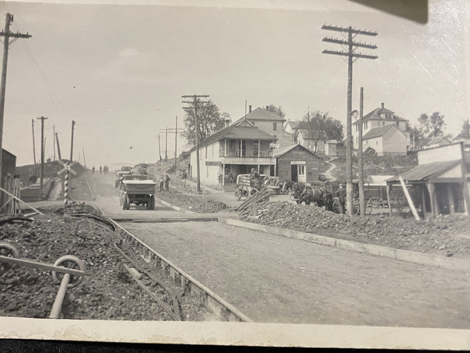 Zwingle Iowa IA Paving Road Construction Dubuque Co 2 Antique Snapshot ...