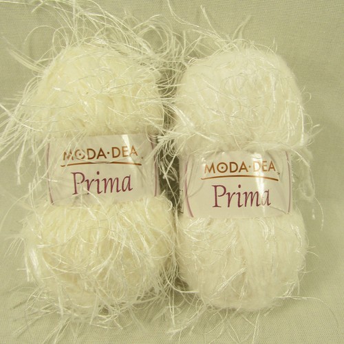 Moda Dea Prima Yarn Color #3010 White Lot of 2 Novelty Craft Fringe Art ...