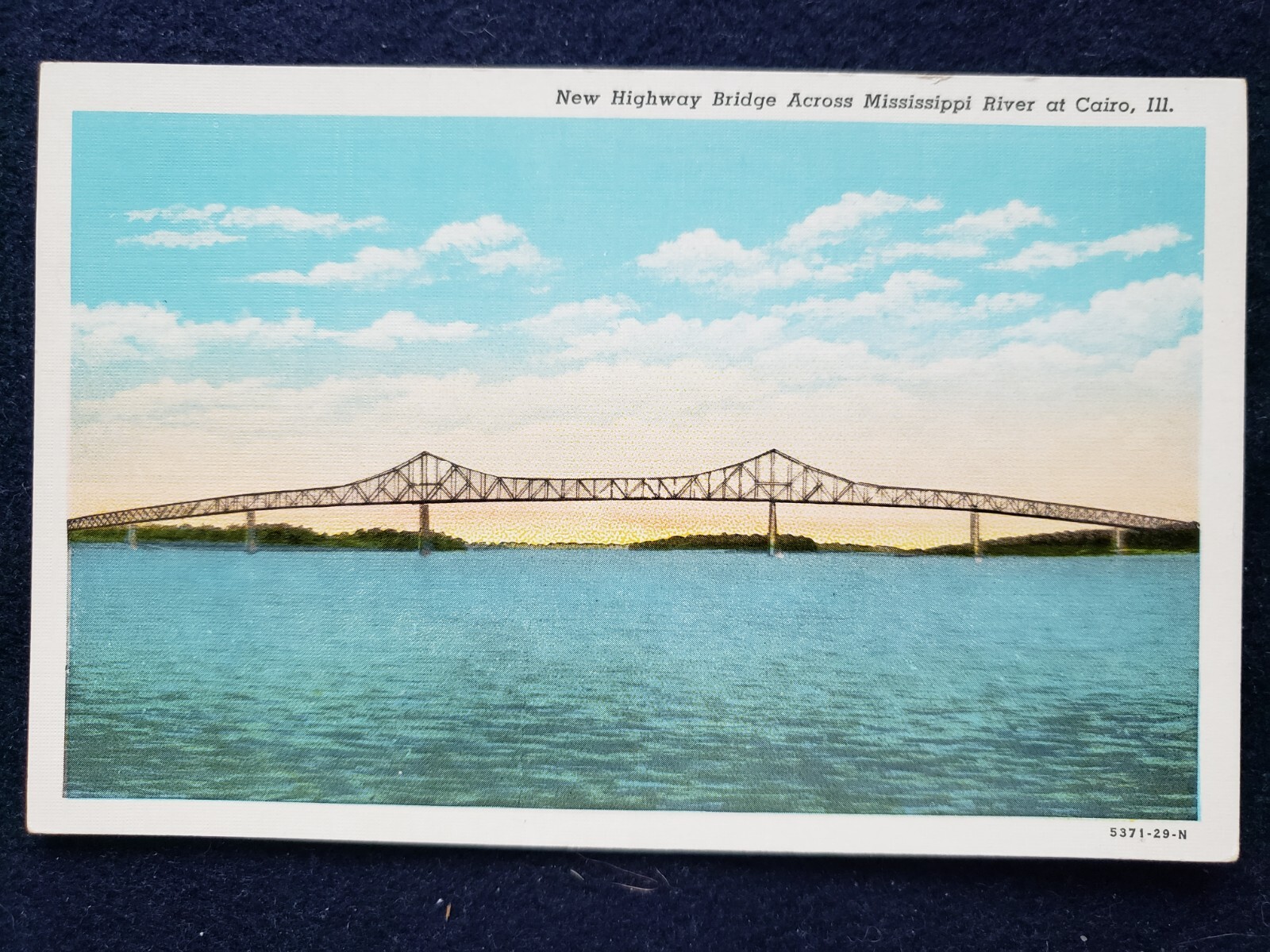 New Highway Bridge Across Mississippi River Cairo Illinois IL Postcard ...