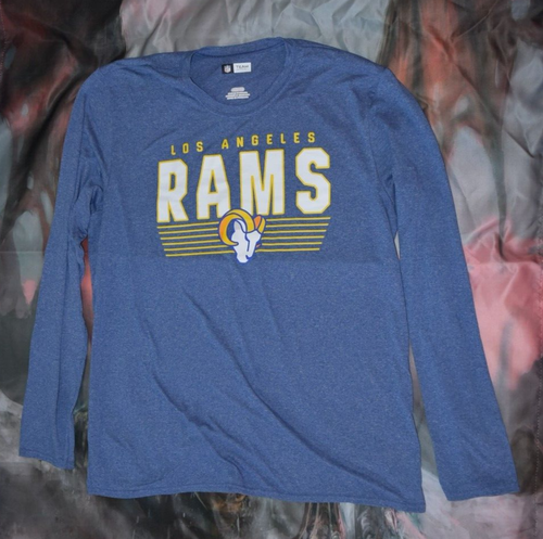 Los Angeles Rams Shirt Men’s XL Blue Long Sleeve NFL Apparel Pullover ...