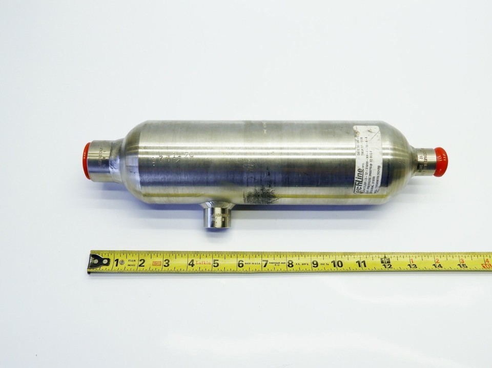 Techline Condensate Pot TDLP 3" x12" 316 SS Stainless, 1/2" NPTF Extra ...