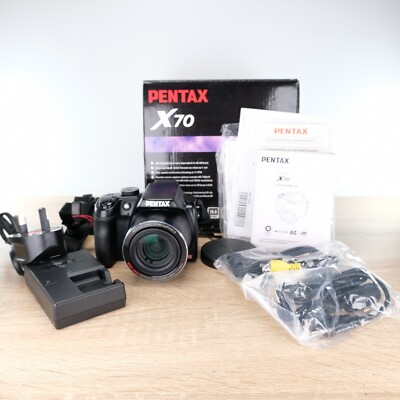 Pentax X70 12MP CCD Sensor 24x 'Super Zoom' Digital Bridge Compact ...