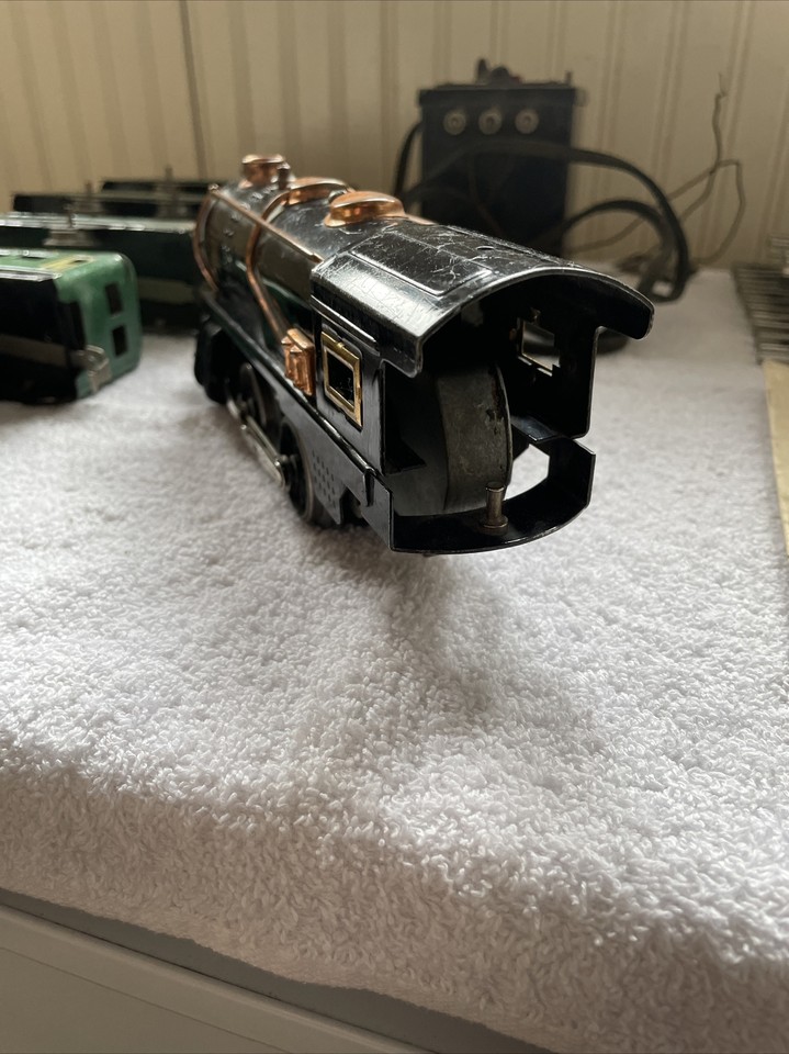 Rare American Flyer Lines Brass Piper Train Engine Pre War With Cars 30 ...