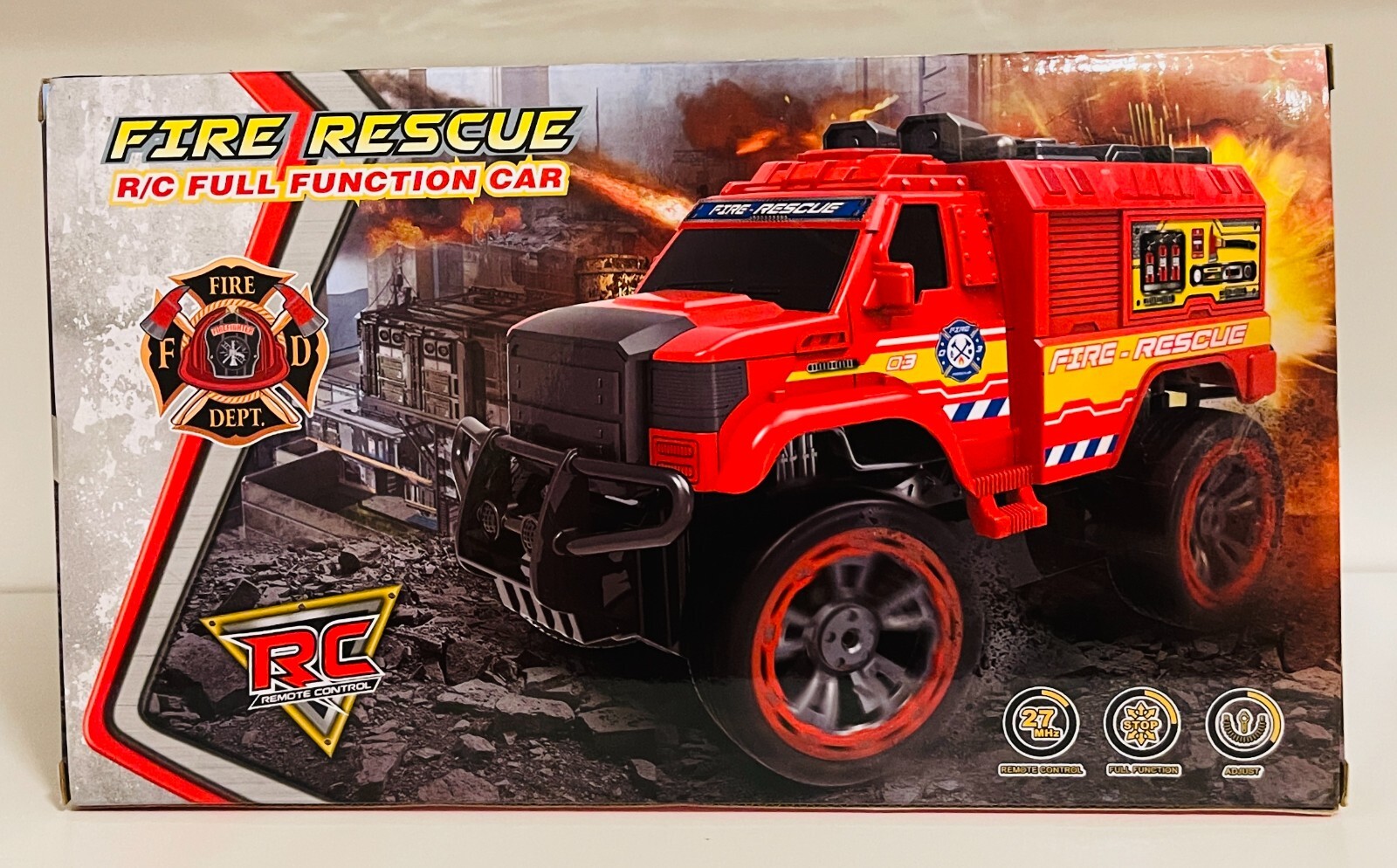 Remote Control Fire Rescue Full Function Car for 4 and up. Remote ...