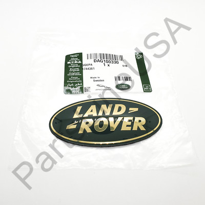 Genuine Land Rover Range Rover Green And Gold Front Grill Emblm Badge ...