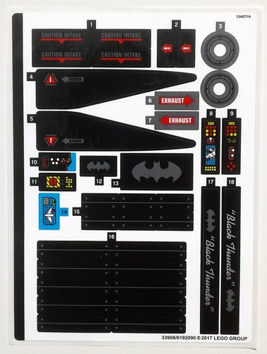Lego 70916 The Batwing -- STICKER SHEET (NEW) - Batman DC decals for ...