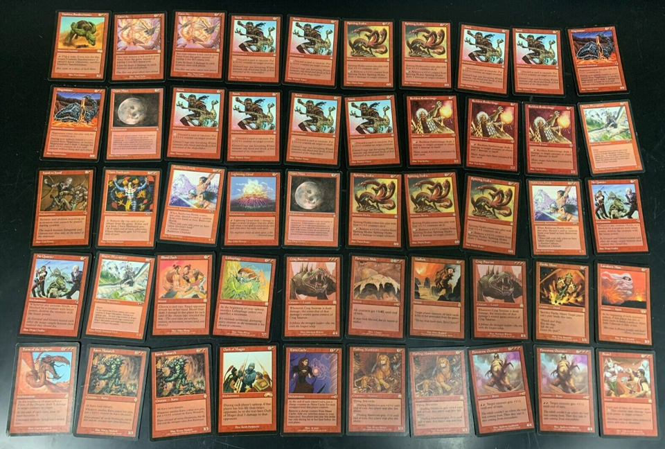 Red / Mountain - 216 RARE Vintage Magic the Gathering MTG Cards - Pre ...