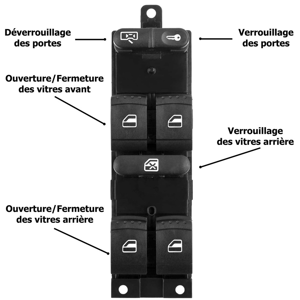 Electric Window Lift Button Front Left For LEON 1999-2006 TOLEDO 1998 ...