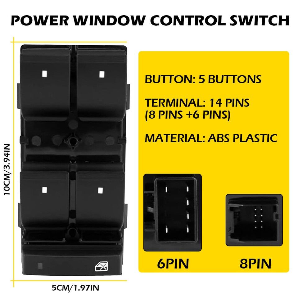 Master Power Window Switch Driver Side for Chevy Silverado 1500 GMC ...