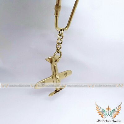 Brass Propeller Airplane Key Chain Nautical Polish Key Ring Lot of 100 ...