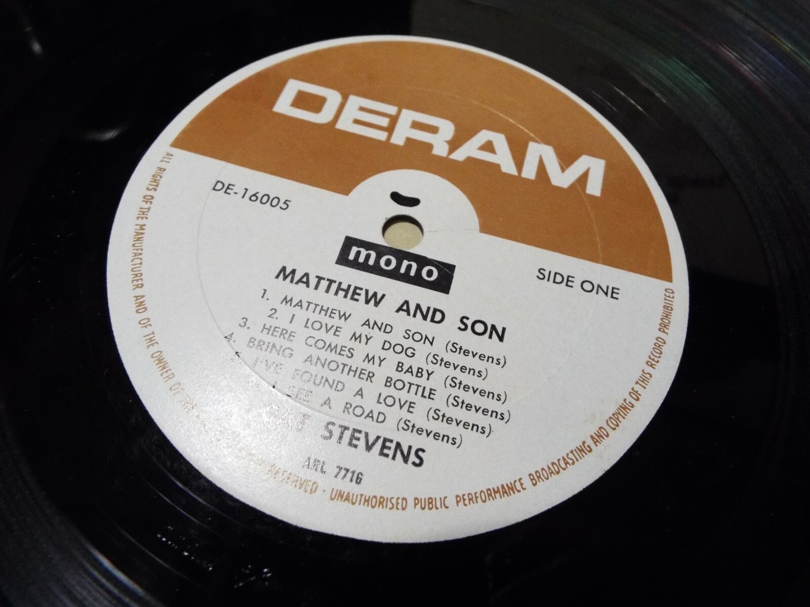 Cat Stevens MONO Matthew & Son Deram LP VINYL ALBUM | eBay