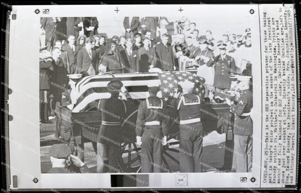 President JFK Funeral Casket Jacqueline Kennedy RFK Ted Duplicate 4x5 ...