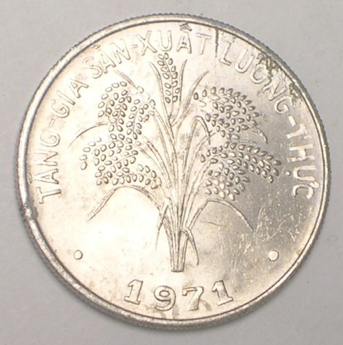 1971 Viet Nam Vietnamese One 1 Dong Rice Stalks Coin VF+ | eBay