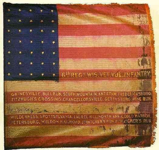 35 Star American Civil War Flag....6th Wisconsin Flag, Patriotic Wall ...
