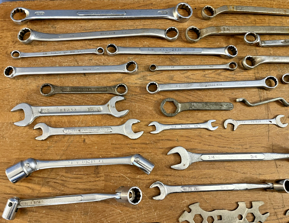 Lot of (88) Wrenches - Double Box End, Flex Head Combination, Power ...