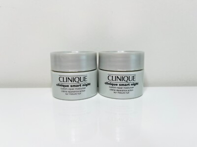 2 Clinique Smart Night Custom-Repair Moisturizer Dry Combination 15ml*2 ...