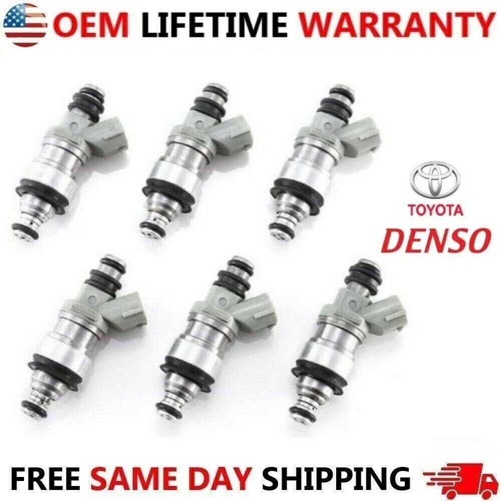 Genuine DENSO x6 Fuel Injectors for Toyota Tacoma 4Runner T100 Camry ...